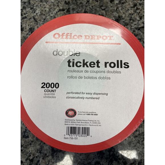 Office Depot | Party Supplies | Lot Of 2 Office Depot Double Stub ...